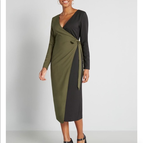 Modcloth | Dresses | Twotone Wrap Dress | Poshmark